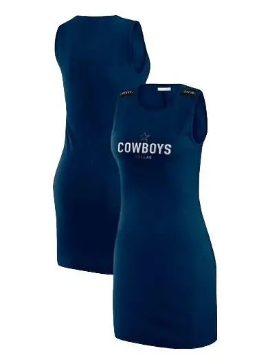 WEAR BY ERIN ANDREWS X Gracie Hunt Dallas Cowboys Ribbed Tank Dress - Navy