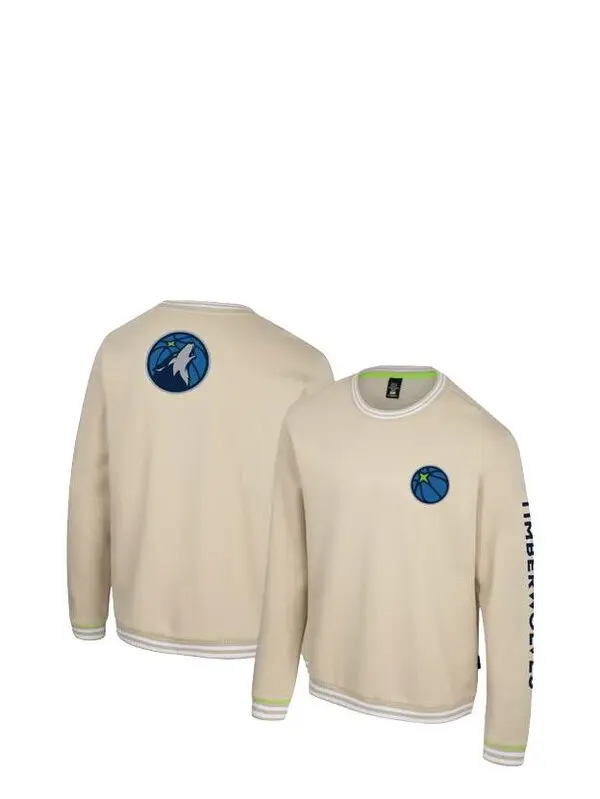 STADIUM ESSENTIALS Minnesota Timberwolves Halftime Pullover Sweatshirt - Natural