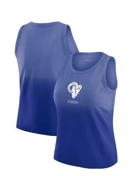WEAR BY ERIN ANDREWS Gracie Hunt Los Angeles Rams Ombre Tank Top - Royal