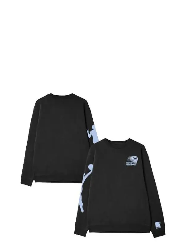 ROUND21 Toronto Tempo Logo Pullover Sweater - Black