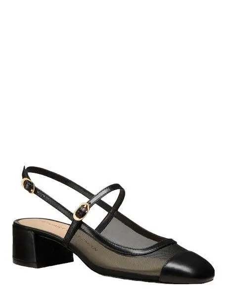 STUART WEITZMAN Bea Mary Jane Slingback Pumps - Black
