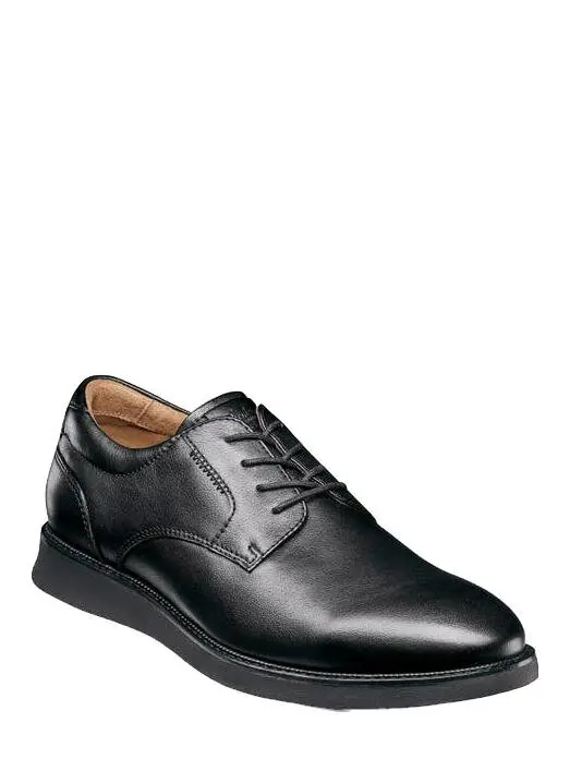 Florsheim Plain Toe Leather Derby - Black