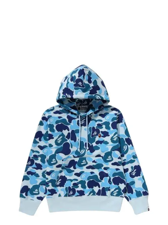 A BATHING APE Abc Camo One Point Pullover Hoodie - Blue