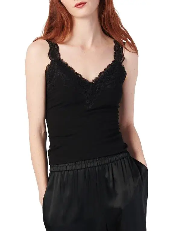 Cami Nyc Lani Lace Trim Tank Top - Black