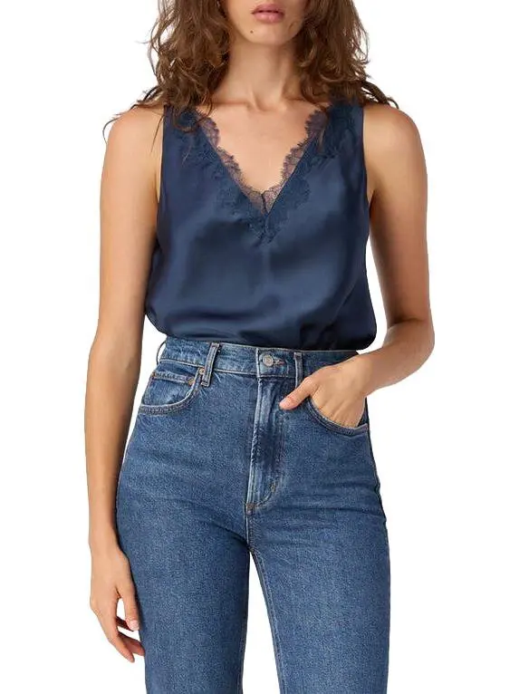 Cami Nyc Marris Sleeveless Silk Top - Moody Blue