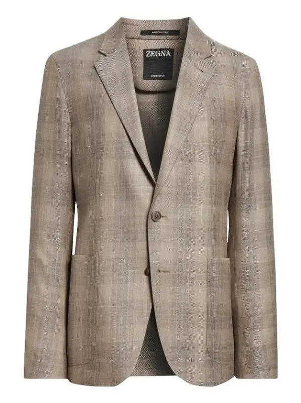 Zegna Fairway Crossover Plaid Wool - Medium Brown