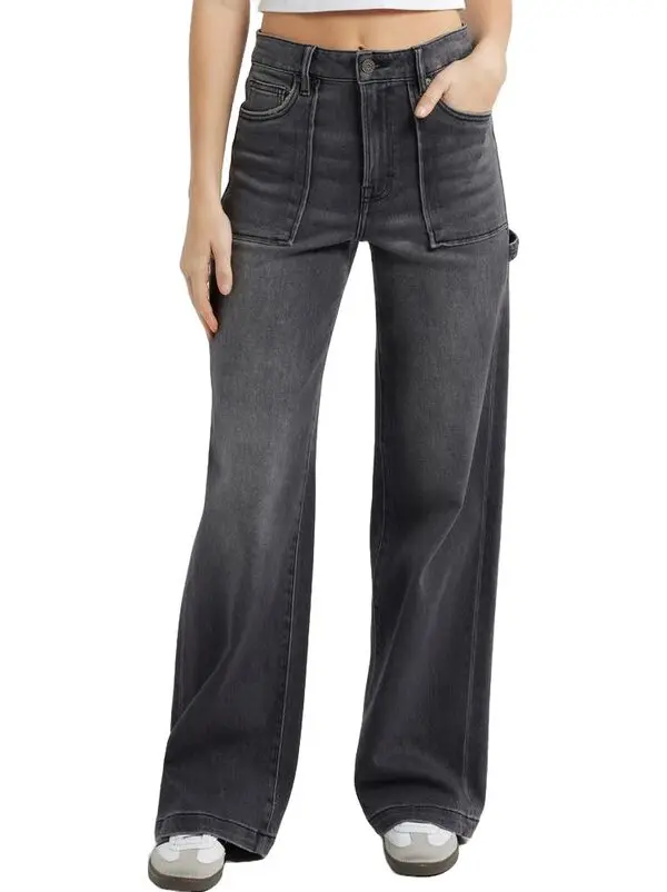 HIDDEN JEANS High-waist Carpenter Jeans - Grey