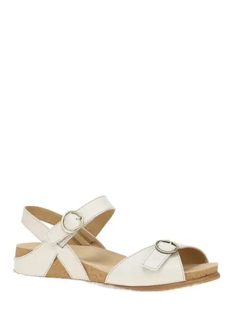 Dansko Candace Wedge Sandal - Ivory Full Grain
