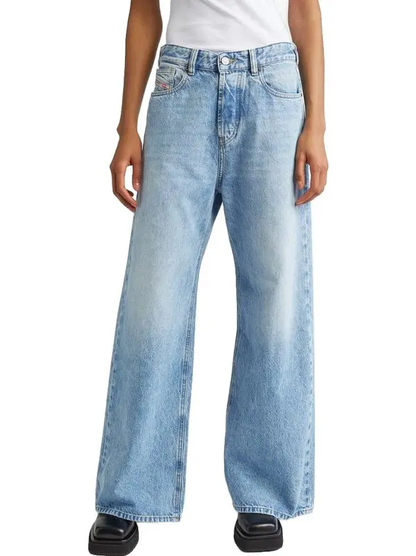 DIESEL® 1996 D-sire Low-rise Wide-leg Jeans - Denim