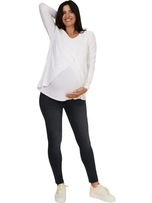 Motherhood Maternity Secret Fit Ankle Length Skinny Maternity Jeans - Black