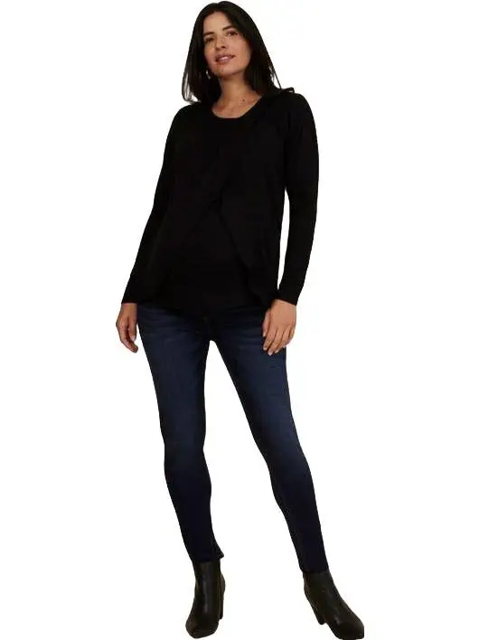 Motherhood Maternity Secret Fit Ankle Length Skinny Maternity Jeans - Dark Wash