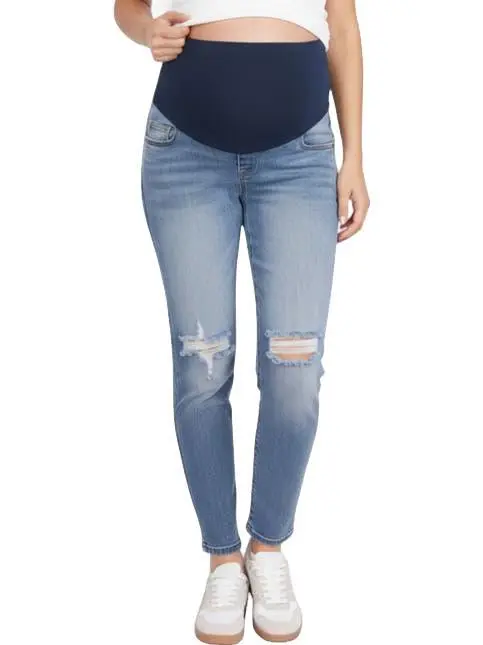 Motherhood Maternity Secret Fit Ankle Length Skinny Maternity Jeans - Harrison Wash