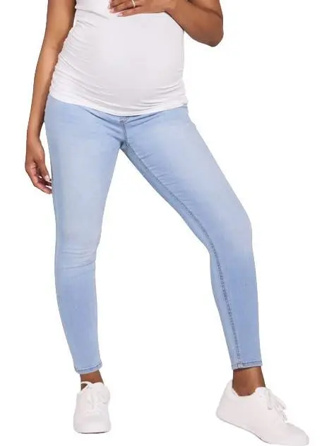 Motherhood Maternity Secret Fit Ankle Length Skinny Maternity Jeans - Light Wash
