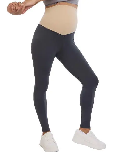 Motherhood Maternity Essential Stretch Secret Fit Over The Belly Maternity Leggings - Asphalt