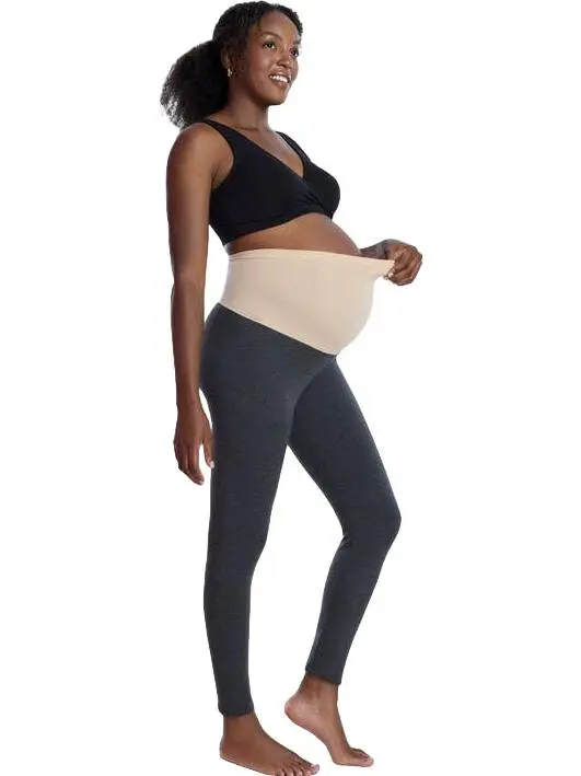 Motherhood Maternity Essential Stretch Secret Fit Over The Belly Maternity Leggings - Charcoal