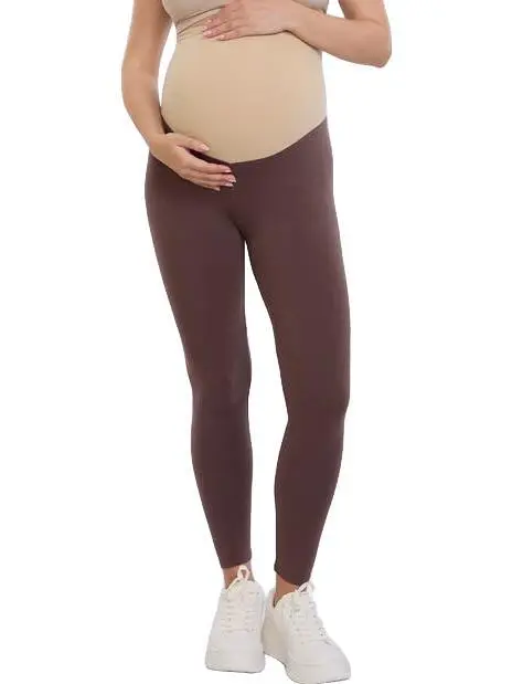 Motherhood Maternity Essential Stretch Secret Fit Over The Belly Maternity Leggings - French Roast