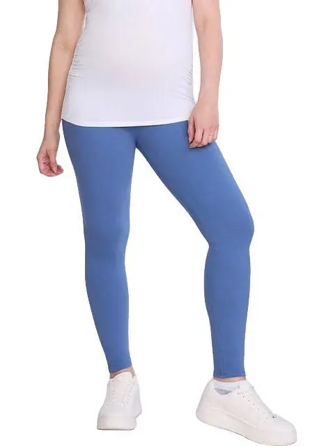 Motherhood Maternity Essential Stretch Secret Fit Over The Belly Maternity Leggings - Moonlight Blue