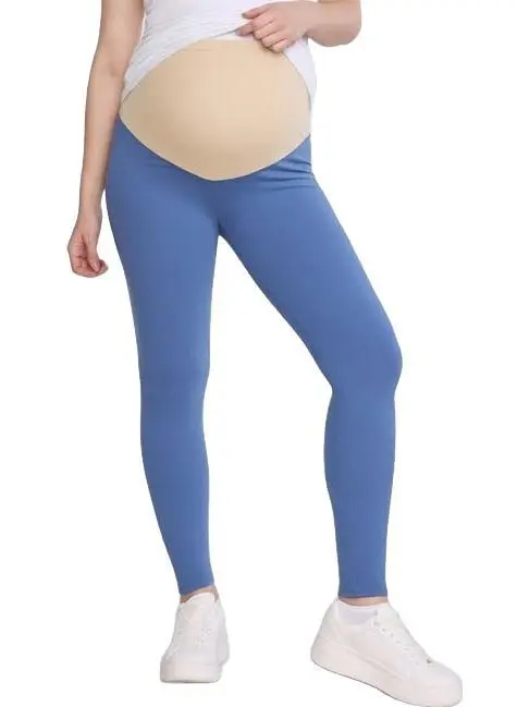 Motherhood Maternity Essential Stretch Secret Fit Over The Belly Maternity Leggings - Moonlight Blue