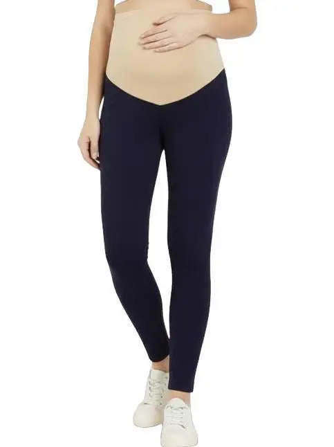 Motherhood Maternity Essential Stretch Secret Fit Over The Belly Maternity Leggings - Navy