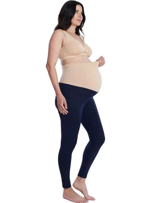 Motherhood Maternity Essential Stretch Secret Fit Over The Belly Maternity Tights - Navy