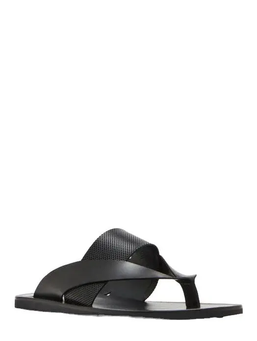 Steve Madden Cicero Flip Flop - Black Leather