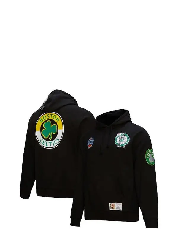 Mitchell & Ness Boston Celtics Hardwood Classics Pullover Hoodie - Black