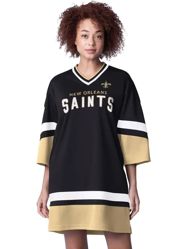 STARTER New Orleans Saints Slap Shot Sneaker Dress - Black