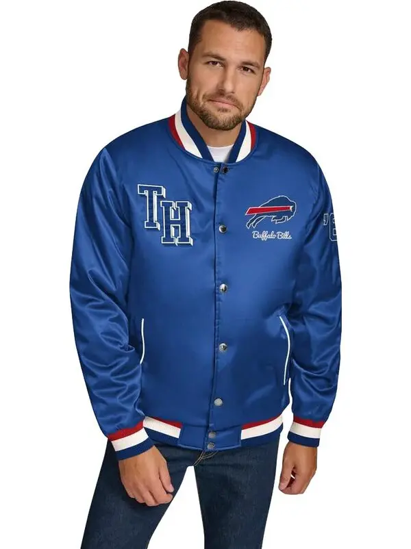 Tommy Hilfiger Buffalo Bills Dante Full-snap Satin Jacket - Royal