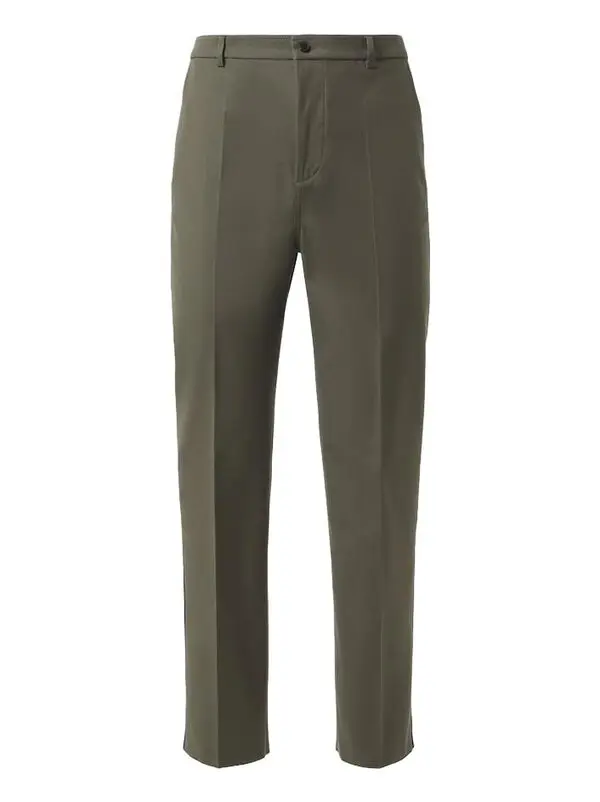 Valentino Garavani Cotton Straight Leg Trousers - Green