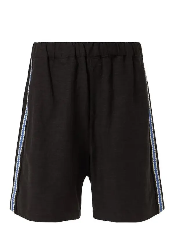 Commas Crochet-trimmed Shorts - Black