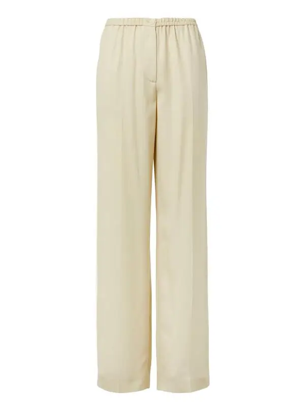 JOSEPH Tahiti Straight Leg Trousers - Beige