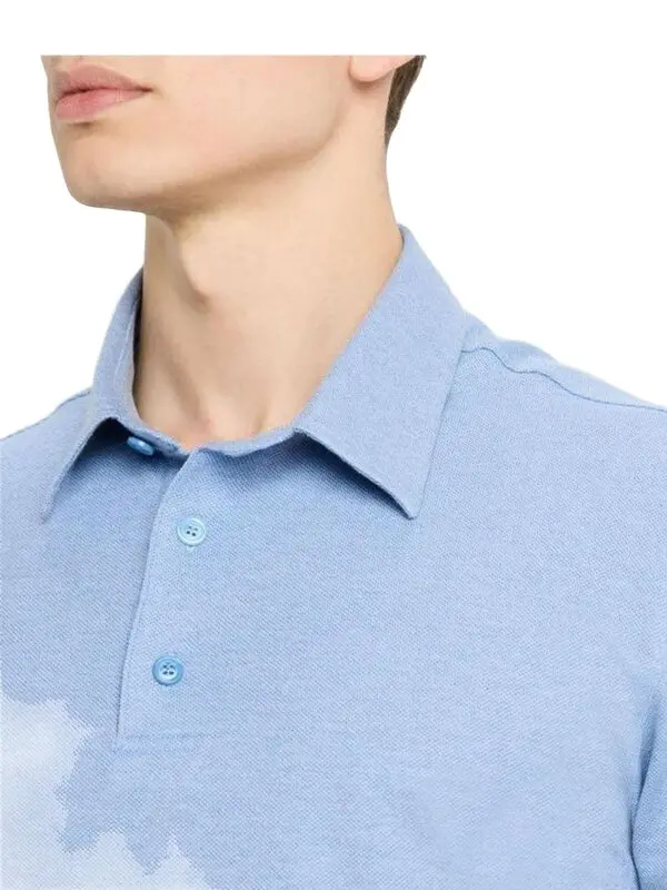 Brioni Apos;s Jersey Pique Polo Shirt - Light Blue