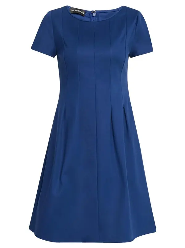 Emporio Armani Fit-&-flare Mini Dress - Cobalt Blue