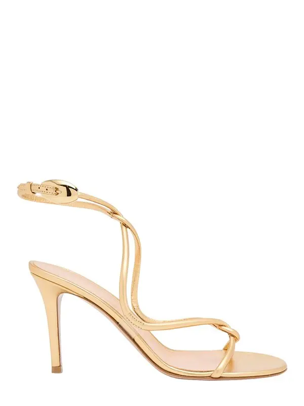 GIANVITO ROSSI Mamba Napa Leather Sandals - Gold