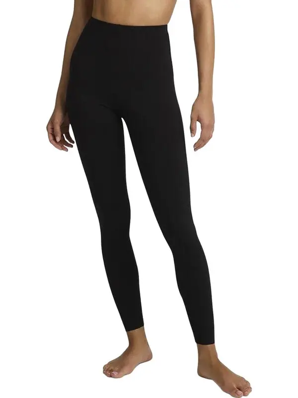 Commando High-rise Cropped Italian Cotton Leggings - Black