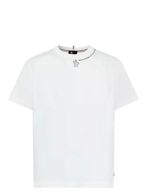 Moncler Logo Cotton T-shirt - White