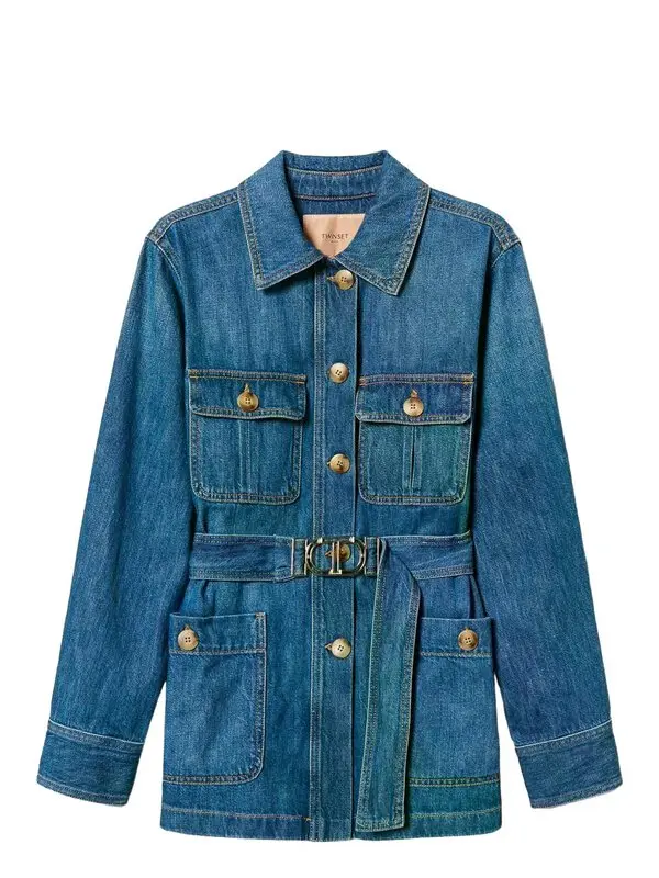 TWINSET Safari Denim Jacket - Blue