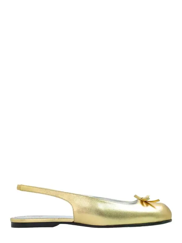 NODALETO Leather Ballerinas - Gold