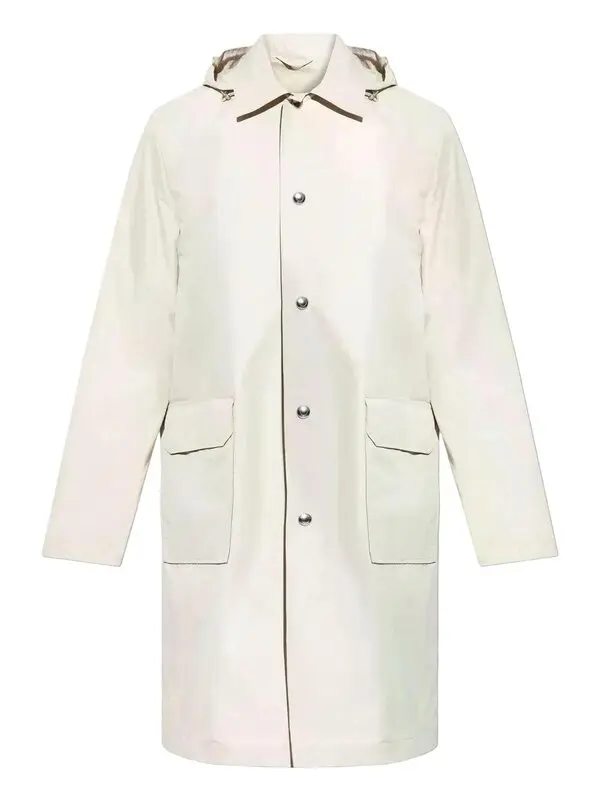 Eleventy Hooded Trench Coat - Neutrals
