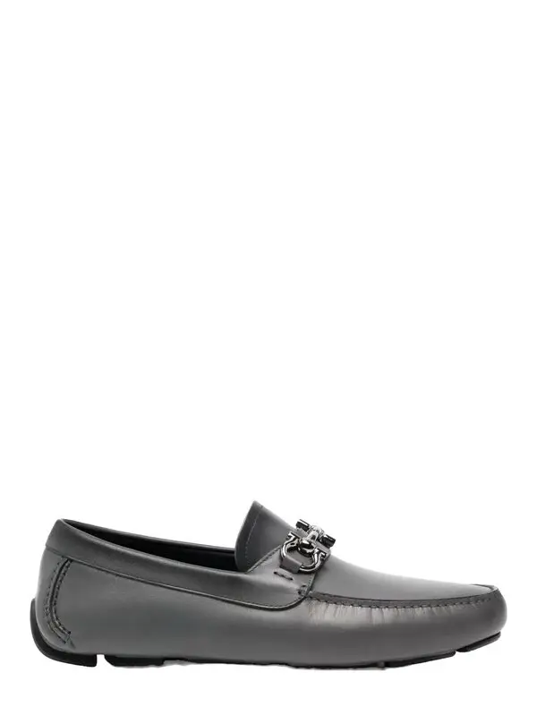 FERRAGAMO Leather Loafers - Grey