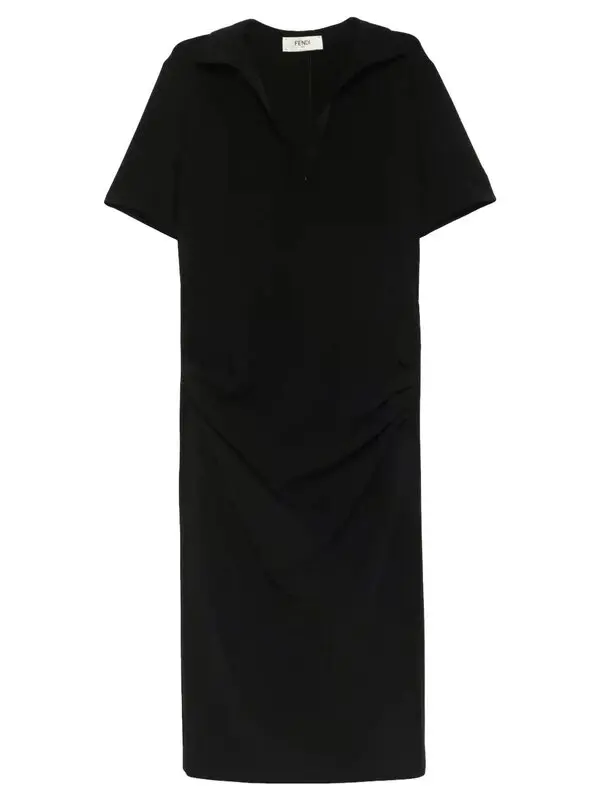 Fendi Cady Midi Dress - Black