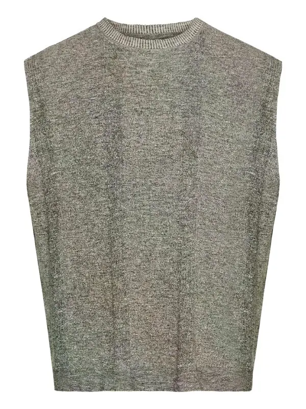 MAISON MARGIELA Chiné-knit Tank Top - Grey