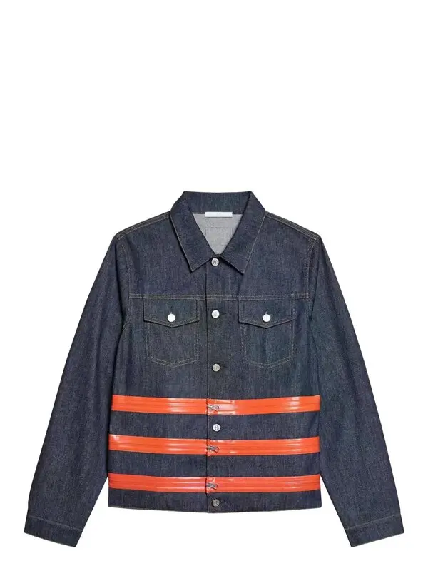 Helmut Lang Zip Detail Denim Trucker Jacket - Blue