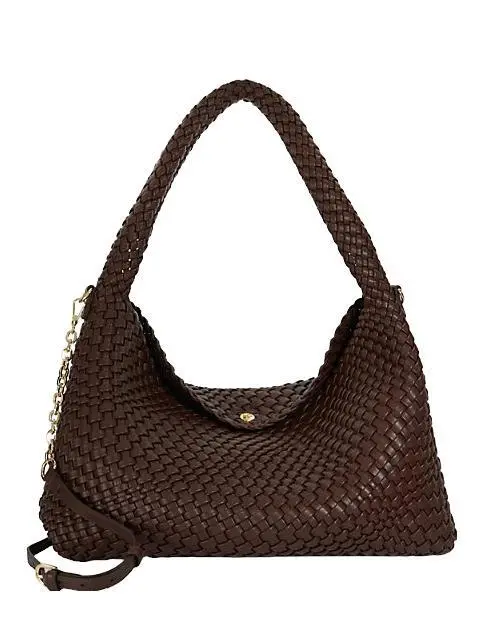 DUNE Deliberate Woven Faux-leather Shoulder Bag - Chocolate Synthetic