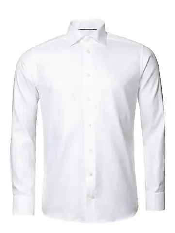 Eton Cutaway-collar Single-cuff Slim-fit Cotton-twill Shirt - White