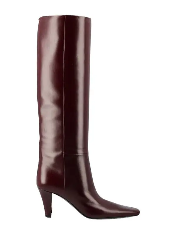 Saint Laurent Jill Leather Boots - Vintage Burgundy