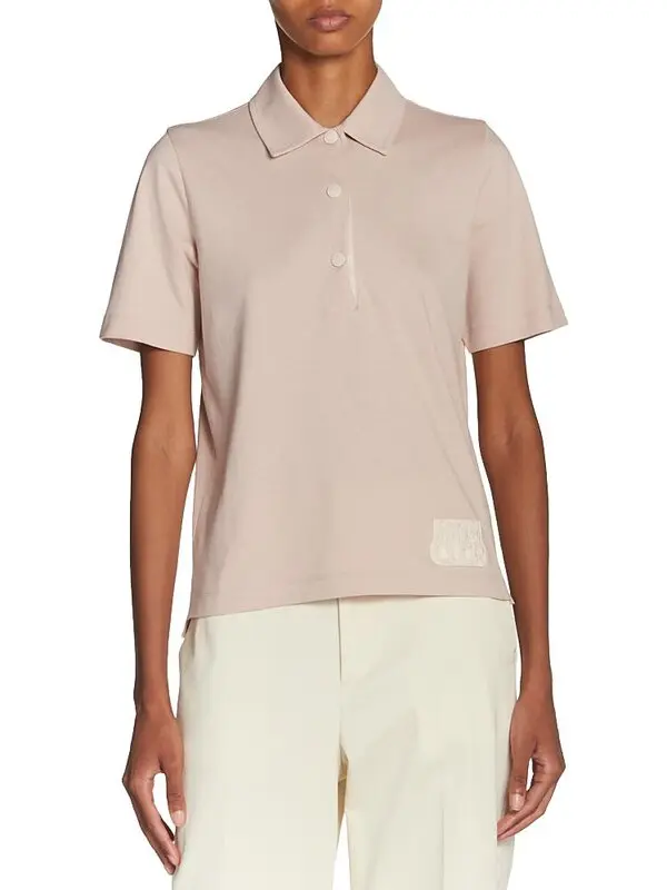 Moncler Logo Polo T-shirt - Light Pink