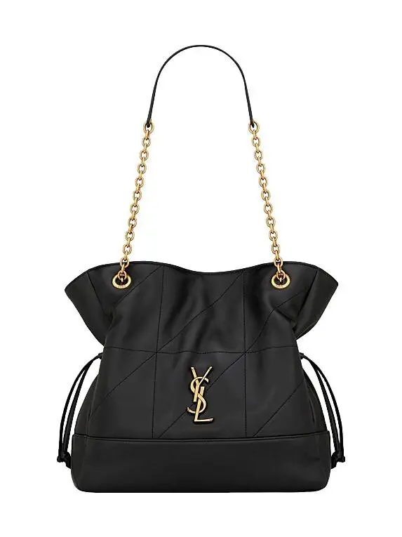 Saint Laurent Small Jamie Shopping Shoulder Bag - Black Lambskin/gold