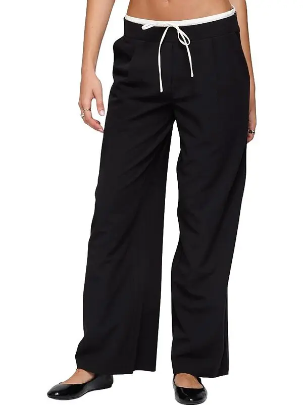 EDIKTED Drawstring Pants - Black