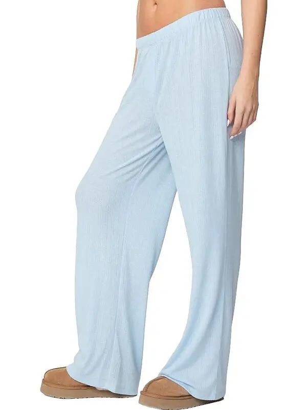 EDIKTED Ren Pointelle Pants - Light Blue